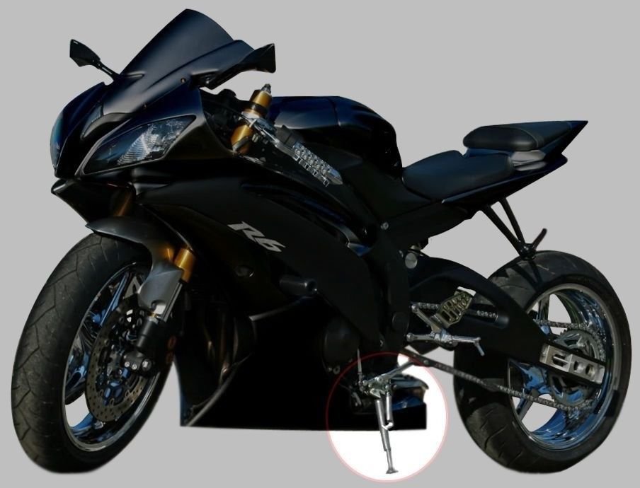 1998-2009 Yamaha YZF R1 R6S Silver Billet 0-5" Lowering Kickstand Kick ...