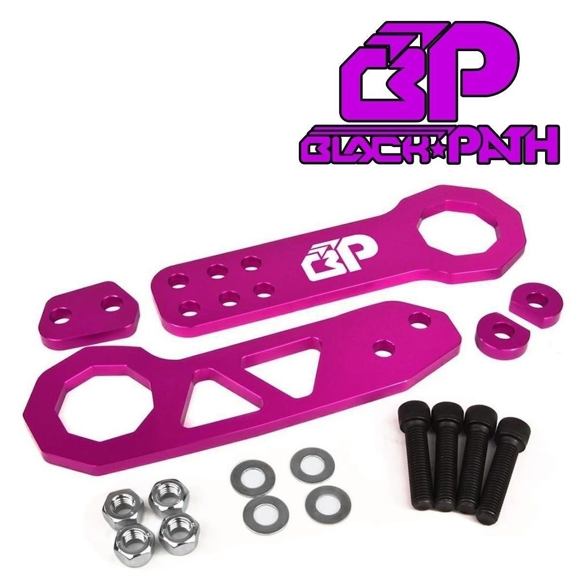 BP Pink F+R JDM Racing Tow Hook Set For Honda Series