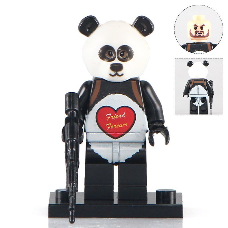 Robber With Panda Costume Lego Superheroes Minifigure Block Toys