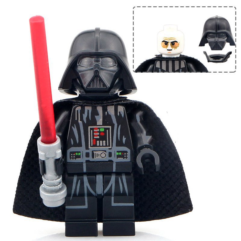 Darth Vader With Lightsaber Lego Star Wars Minifigure Block Toys