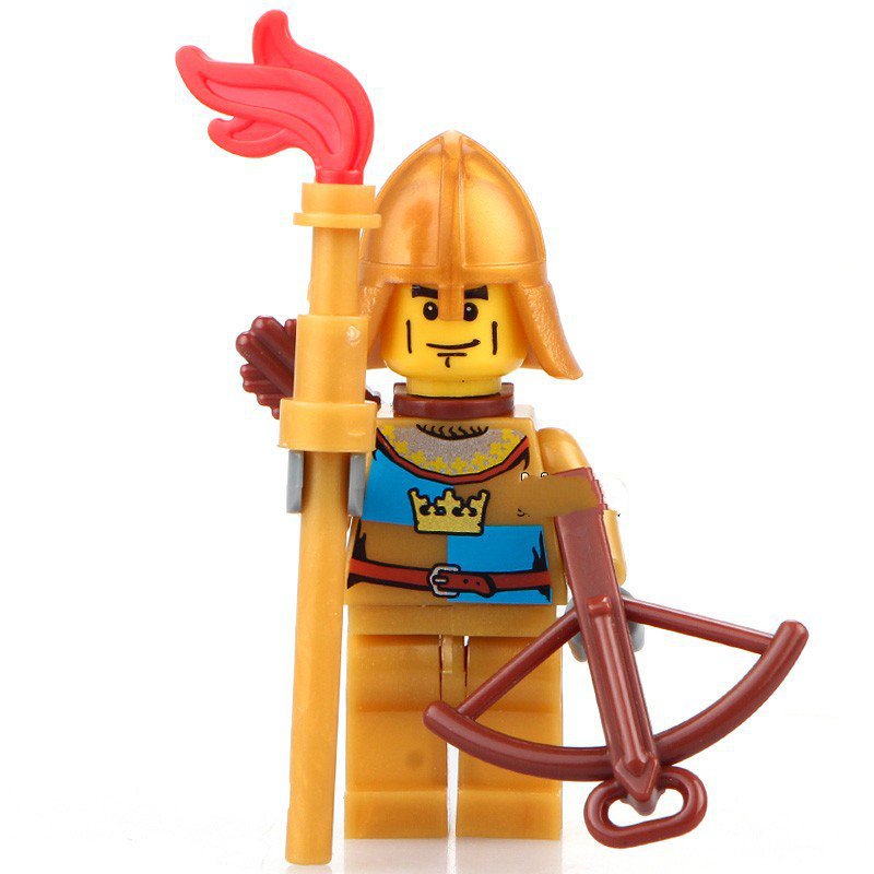 Medieval Castle Golden Archer Knight Lego Superheroes Minifigure Block Toys