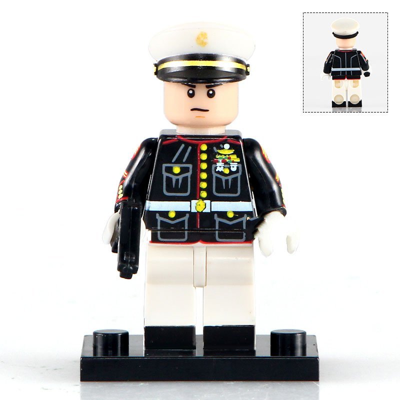 Marine Corps Unit Black Coat Military Special Duties Lego Minifigure ...