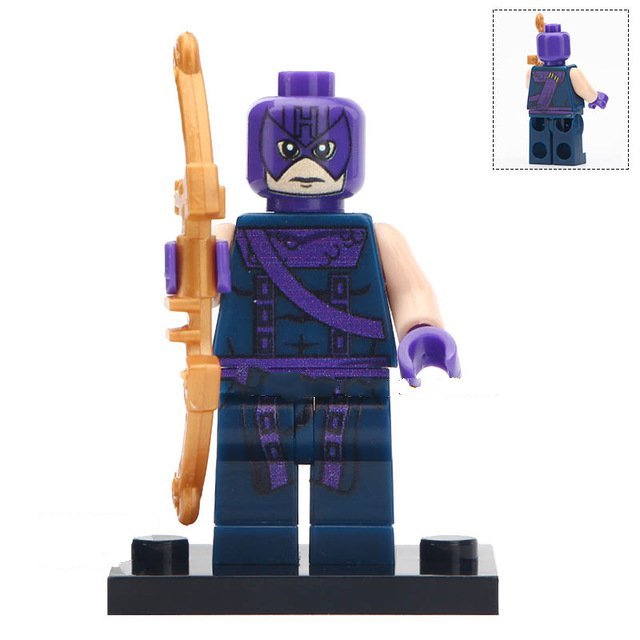 Hawkeye Comic Version Lego Superheroes Minifigure Block Toys