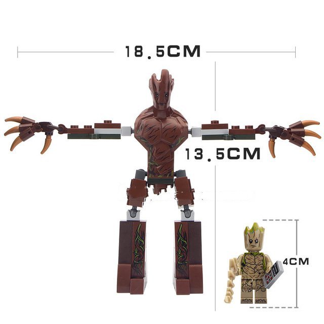 Big Size Groot Lego Guardian Of Galaxy Superheroes Minifigure Block Toys