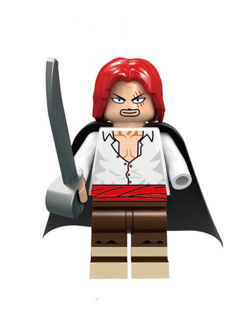 Shanks Lego One Piece Anime Theme Superheroes Minifigure Block Toys