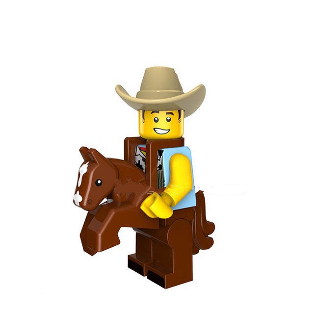 Boys With Cowboy Costume Lego Custom Theme Minifigure Block Toys
