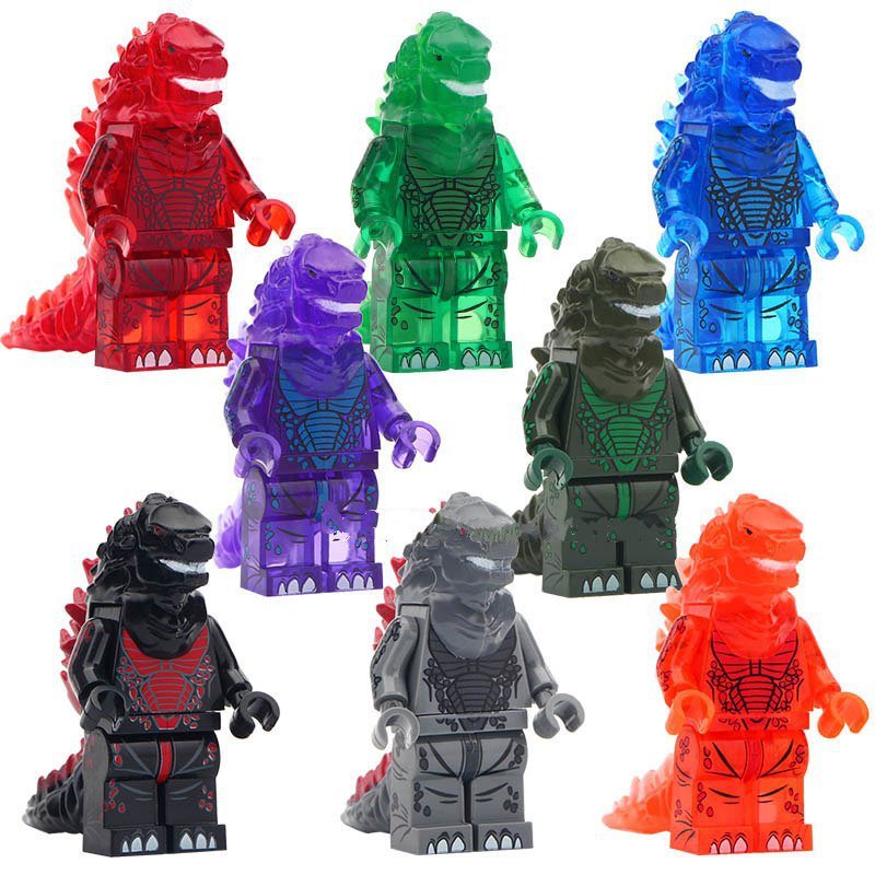 8pcs Godzilla Lego Toys Monster Theme Superheroes Minifigure Block Toys