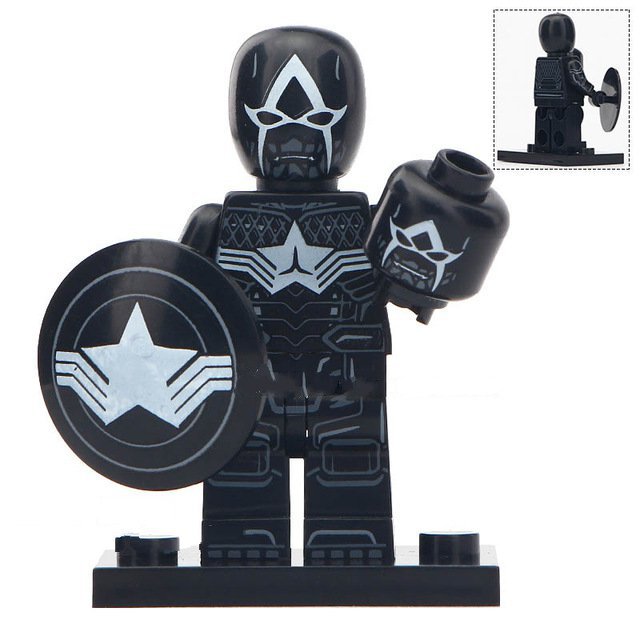 Symbiote Captain America Lego Venom Superheroes Minifigure Block Toys
