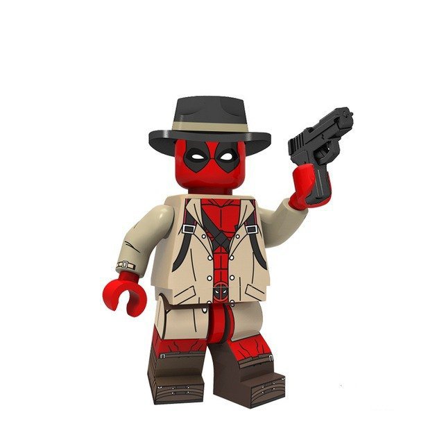 Sheriff Deadpool Lego Superheroes Minifigure Block Toys