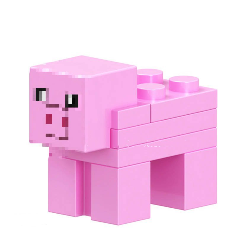 Pig Minecraft Game Character Lego Minifigure Block Toys