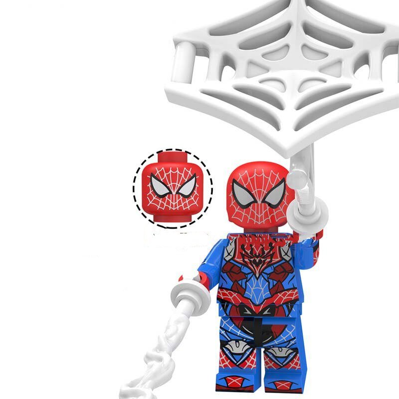 Spider Man Old Suit Lego Far From Home Superheroes Minifigure Block Toys