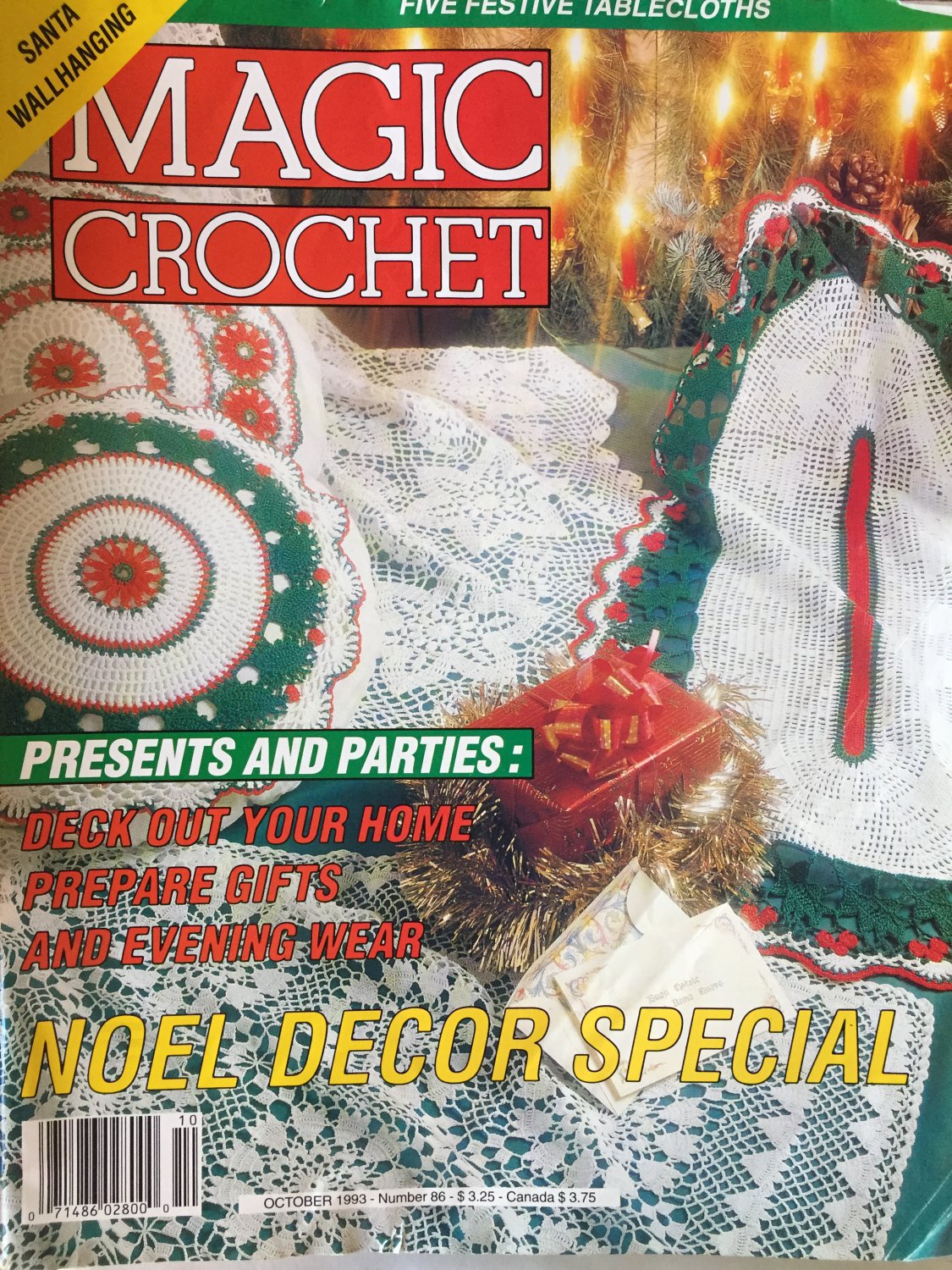 Magic Crochet Magazine 86 October 1993 Thread Crochet Doily Patterns ...