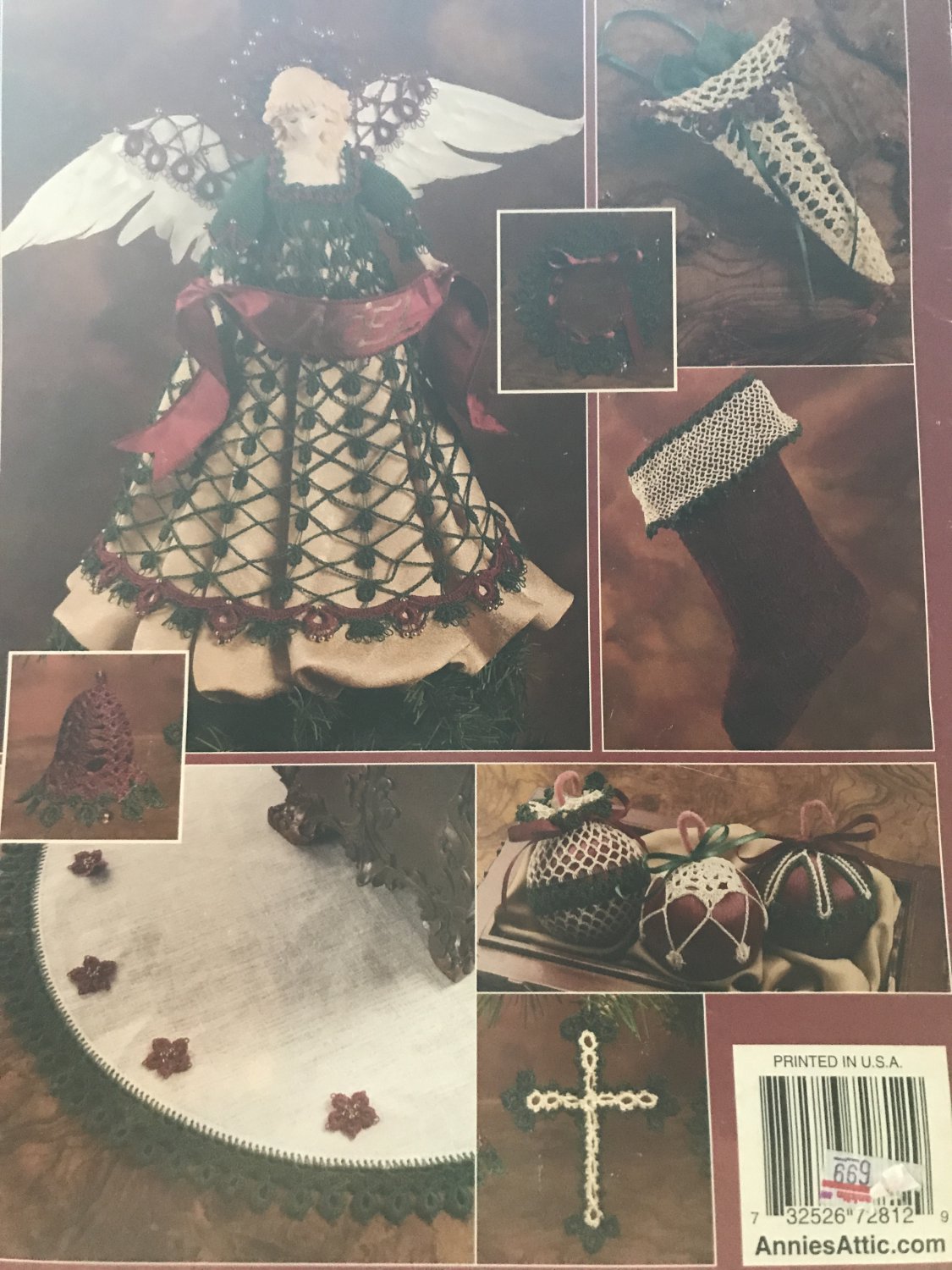 Christmas Morning Crochet Tatting Cro-Tat Pattern Annie's Attic 872812