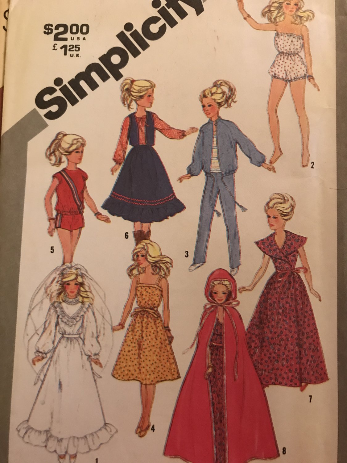 Simplicity 5356 Wardrobe for 11 1/2" Fashion Dolls Sewing Pattern