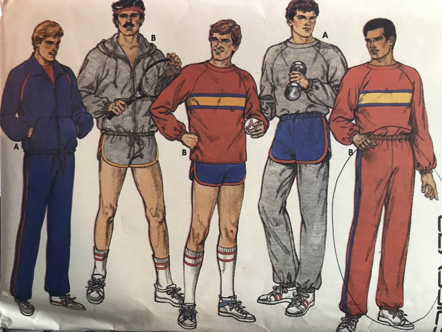 Butterick 6893 sewing pattern Size chest 34-40 athletic sweat pants ...