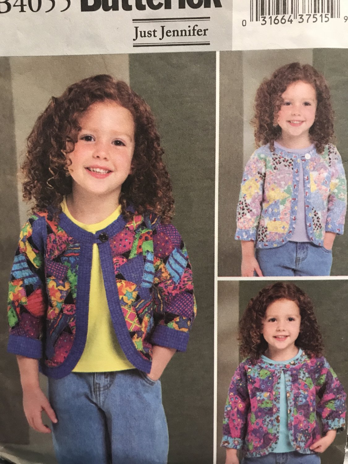 Butterick 4055 Just Jennifer Patchwork Jacket for Girls, size 4, 5, 6 ...