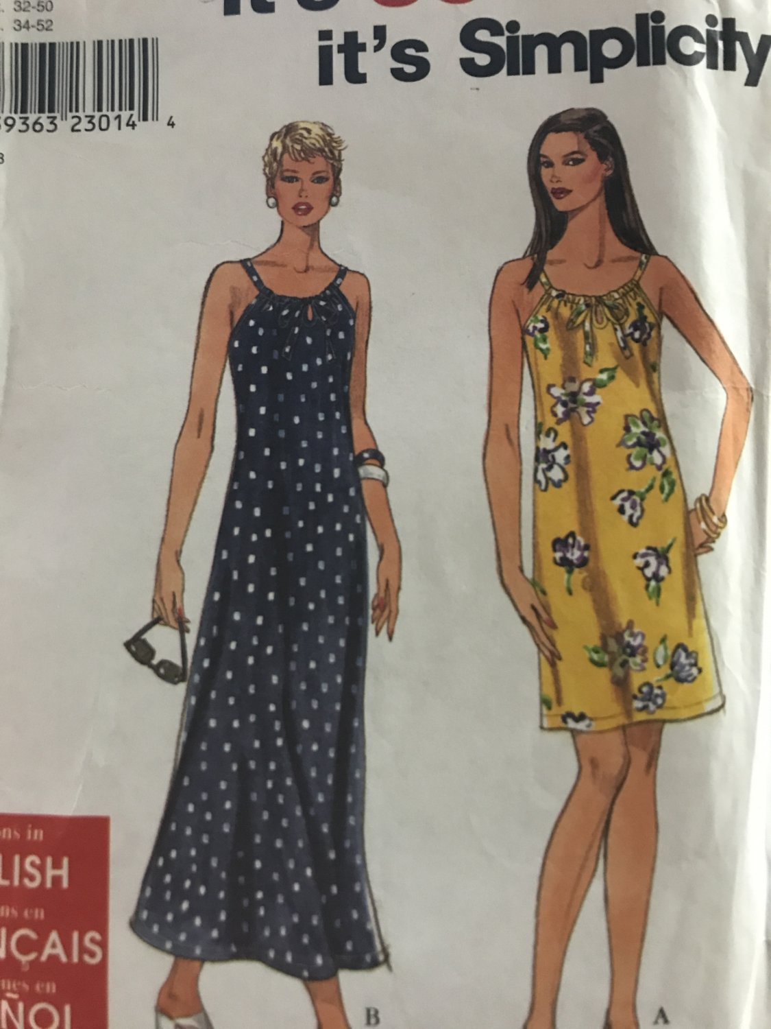 Simplicity 8722 Misses' Summer Dress Sewing Pattern size 6 - 24