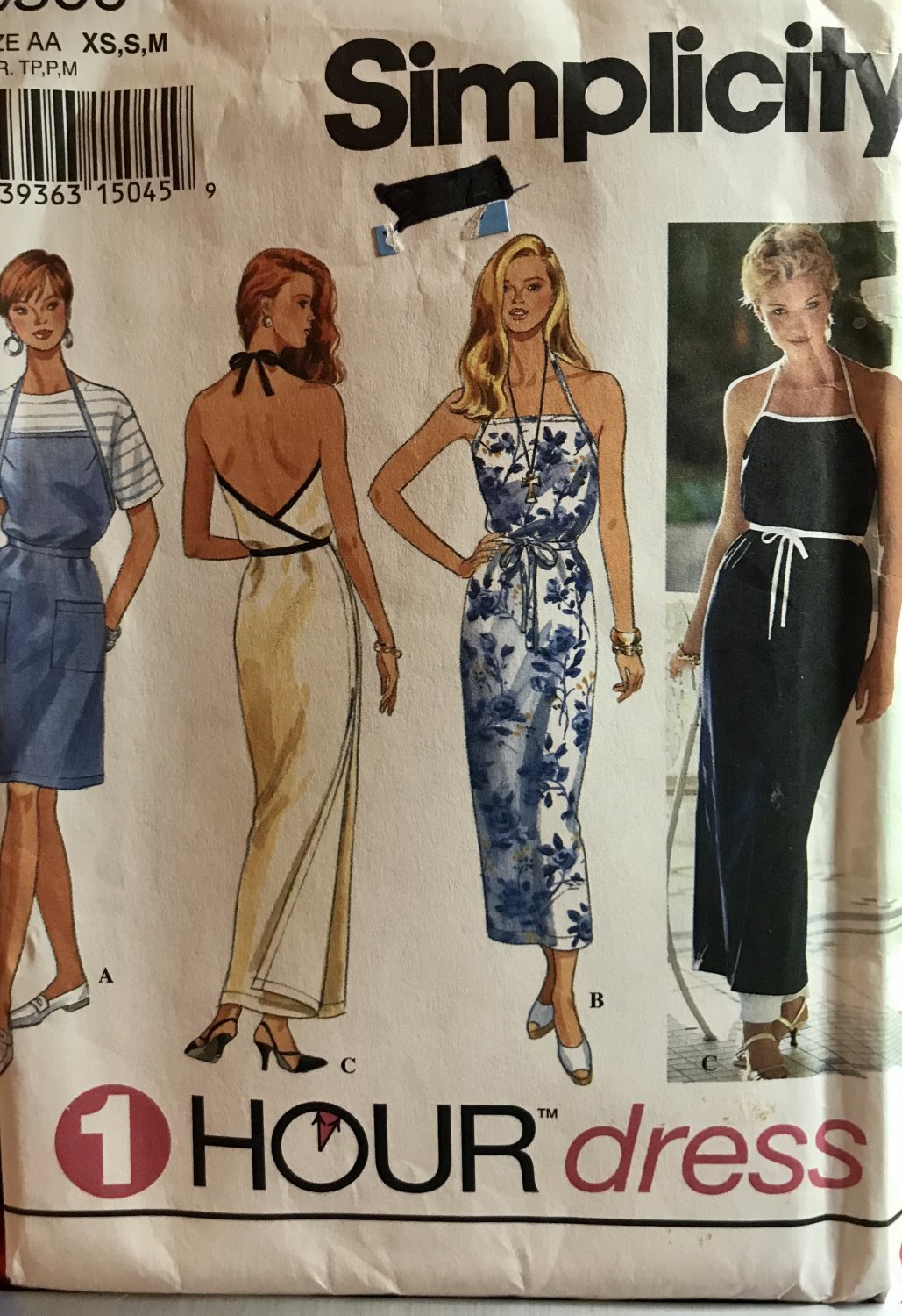 Simplicity 8869 Misses' Apron Dress 1 Hour XS S M 6-16 Sewing Pattern