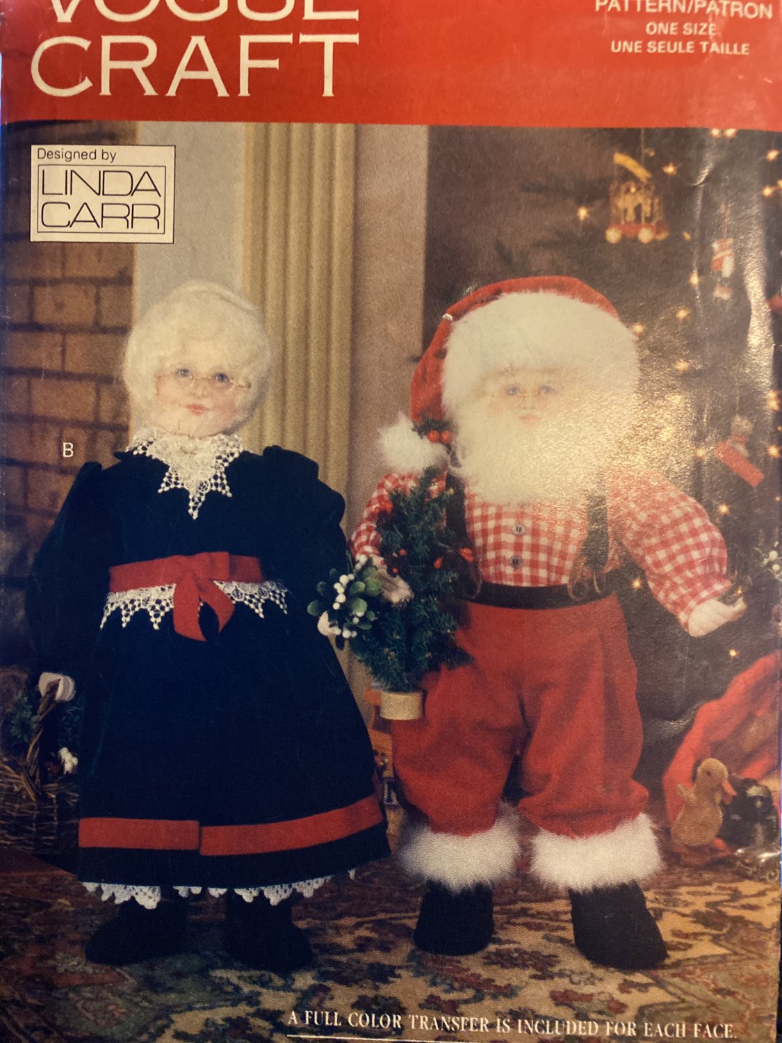 Vogue 8434 26'' SANTA & MRS. CLAUS DOLLS with clothes sewing pattern