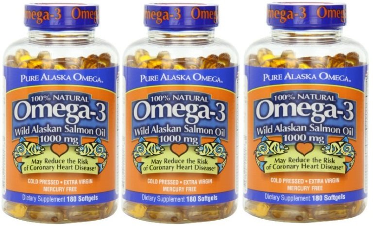 Pure Alaska Omega Wild Salmon Oil 1000 mg., 210 Softgels ( 3 Bottles ...