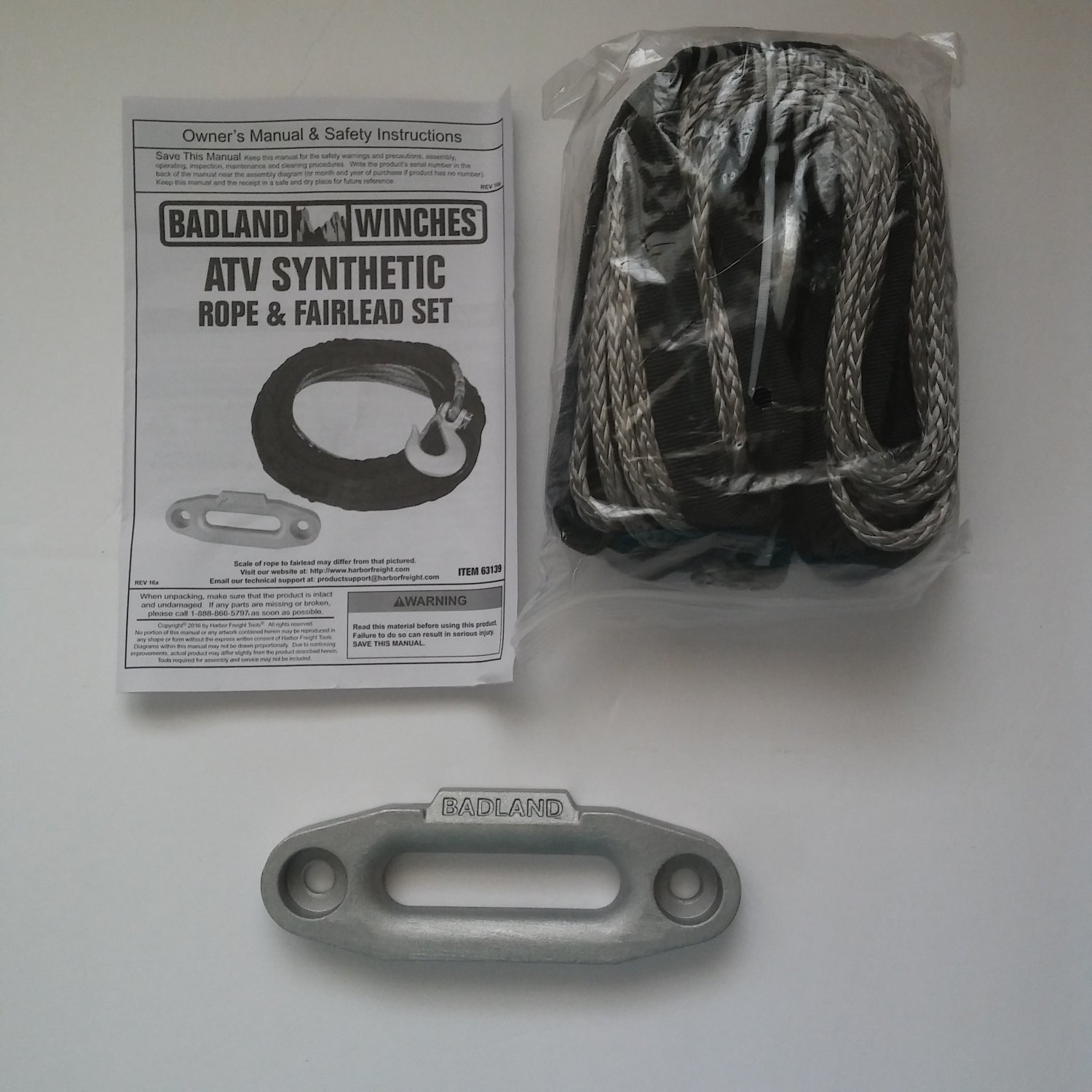 Badland ATV/UTV Synthetic Rope & Fairlead Kit Replace Superior Strength ...
