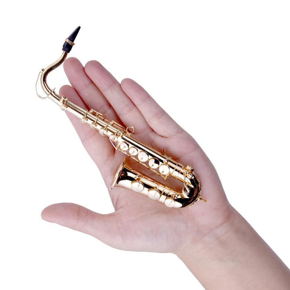 New 1/6 Mini Copper Saxophone With Metal Stand