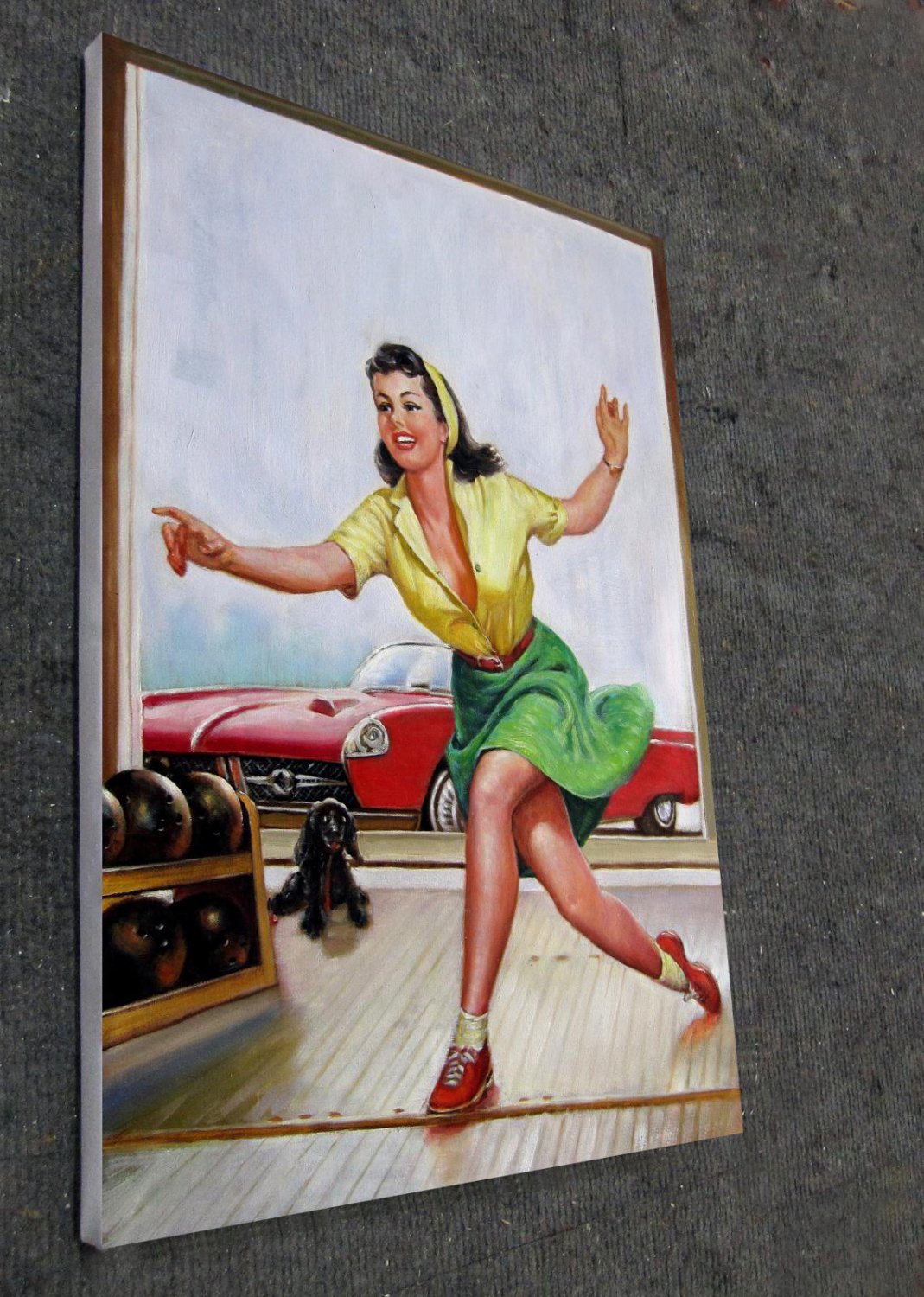 Rep. Gil Elvgren 24x36 in. stretched Oil Painting Canvas Art Wall Decor ...
