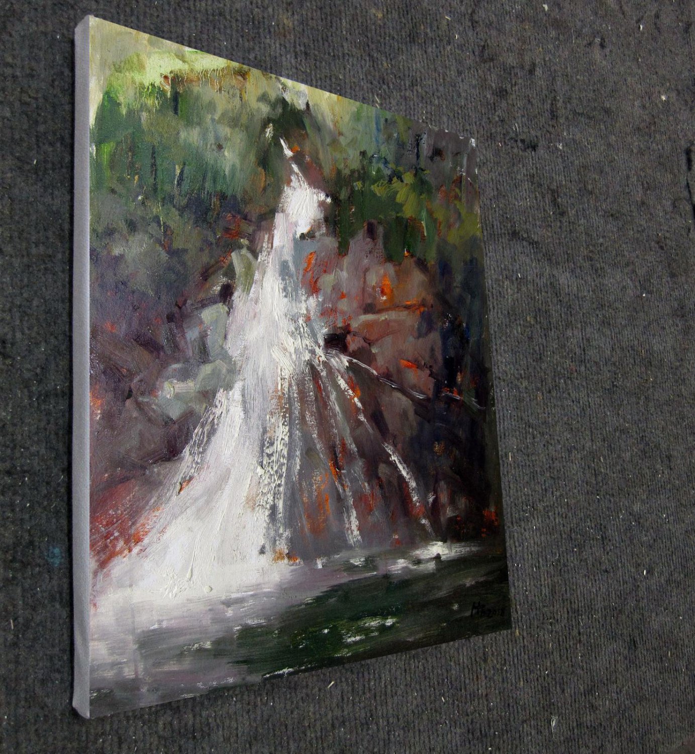 Brook 20x24 in. stretched Oil Painting Canvas Art Wall Decor modern009