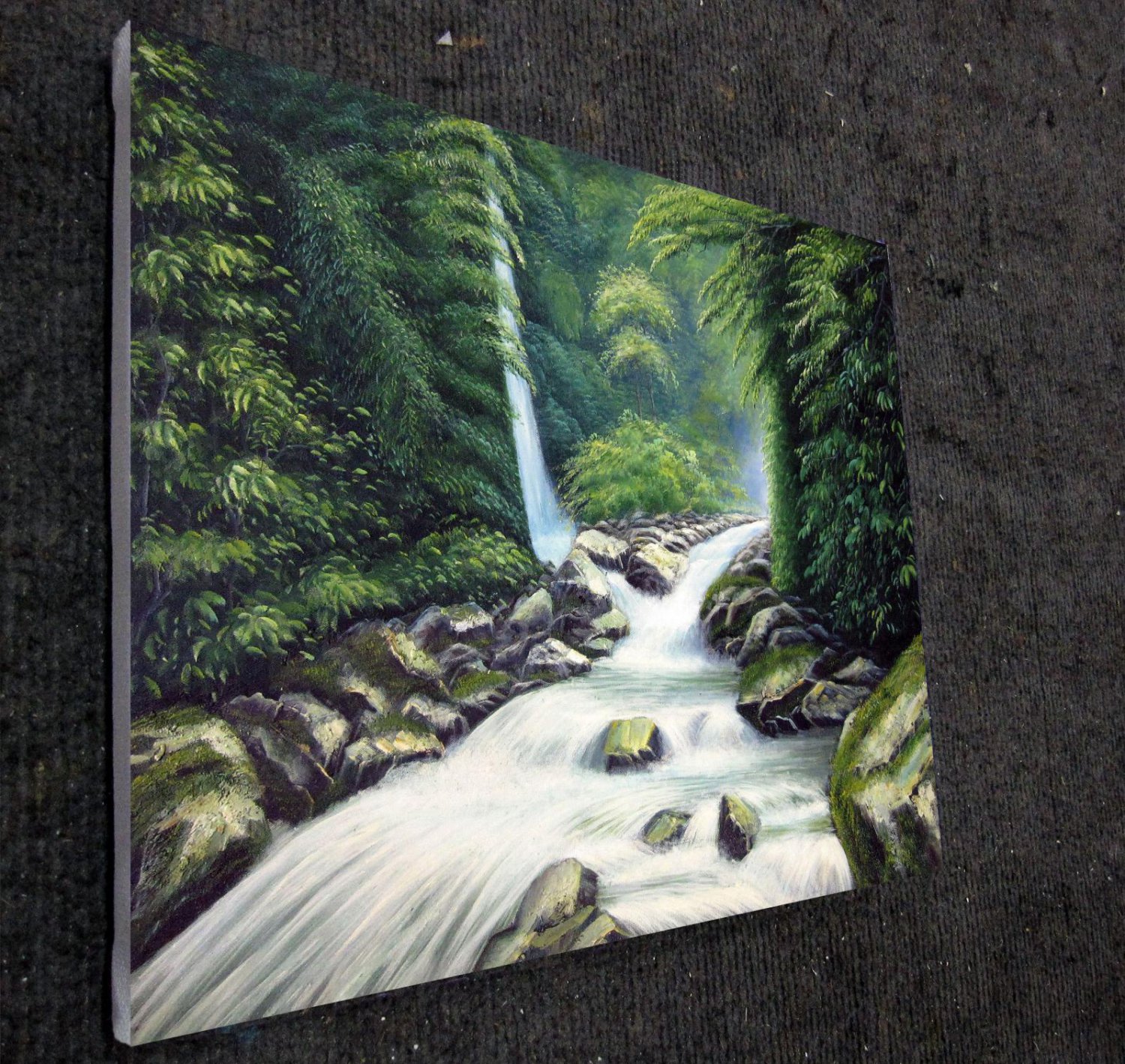 Stream 20x24 in. stretched Oil Painting Canvas Art Wall Decor modern101