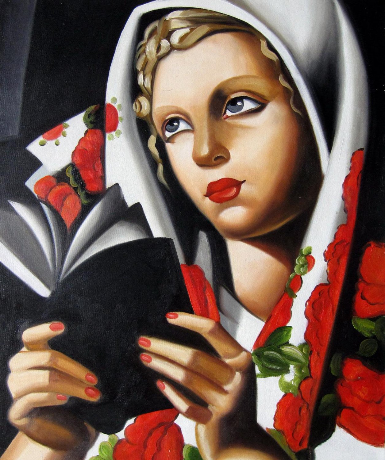 Rep. Tamara De Lempicka 36x48 in. Oil Painting Canvas Art Wall Decor ...