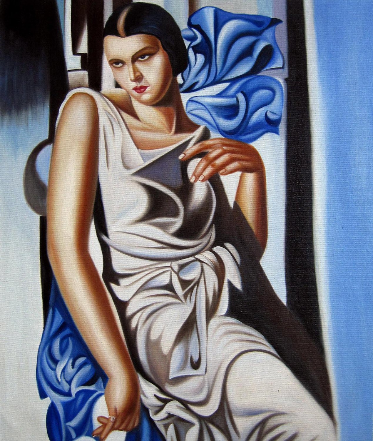 Rep. Tamara De Lempicka 36x48 in. Oil Painting Canvas Art Wall Decor ...