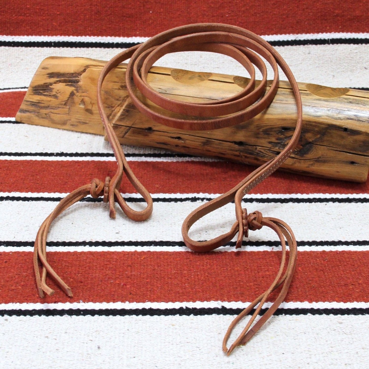 NWOT Rattlesnake Roping Rein Harness Leather 5/8" by 7-ft 9-in Super Soft!