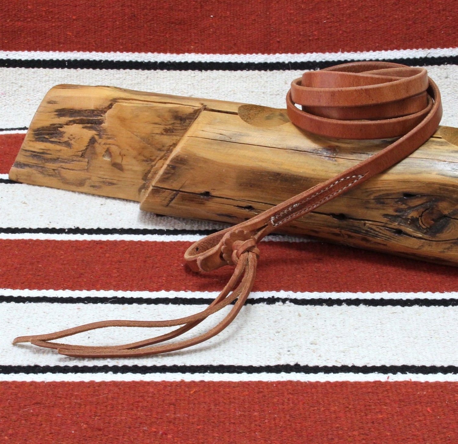 NWOT Rattlesnake Roping Rein Harness Leather 5/8" by 7-ft 9-in Super Soft!
