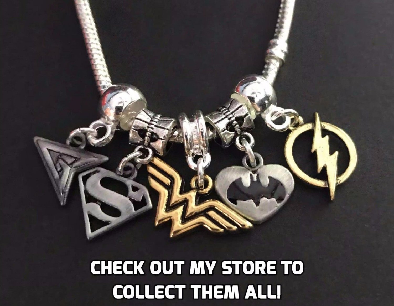 Batman Silver European Bracelet Charms Justice League DC Comics ...