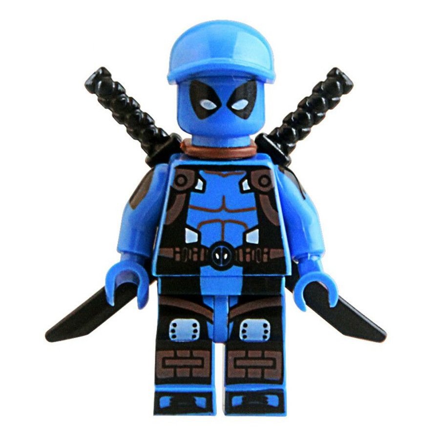 Minifigure Deadpool Blue Color Marvel Super Heroes Building Lego Blocks ...