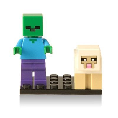 Minifigure Zombie with Sheep Minecraft Building Lego compatible Blocks Toys