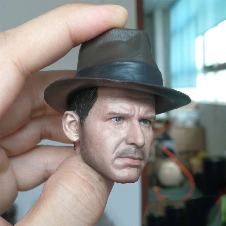 1/6 Indiana Jones Head Harrison Ford for 1/12 Action Figures Toys Hobby ...