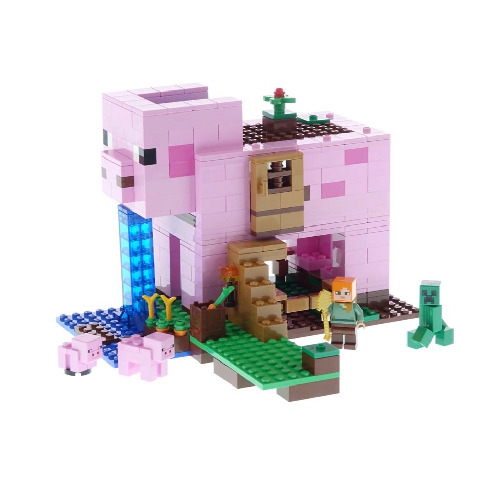 The Pig House Minecraft Building Blocks Compatible 21170 Lego Lepin ...