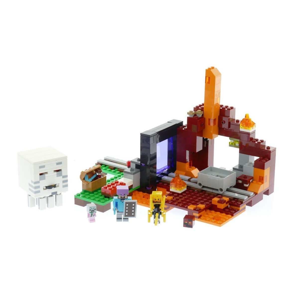 The Nether Portal Minecraft Building Blocks Compatible 21143 Lego Lepin ...