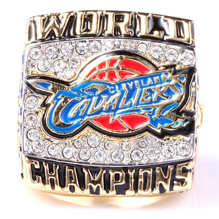 2016 Cleveland Cavaliers NBA Silver Championship Ring Jame MVP-Size 10-13