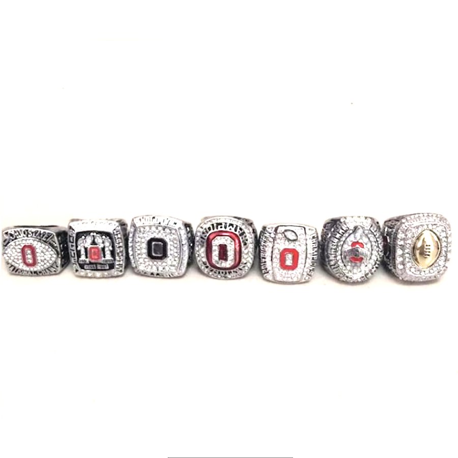 7 PCs Ohio State Buckeyes College Football National Championship Ring ...