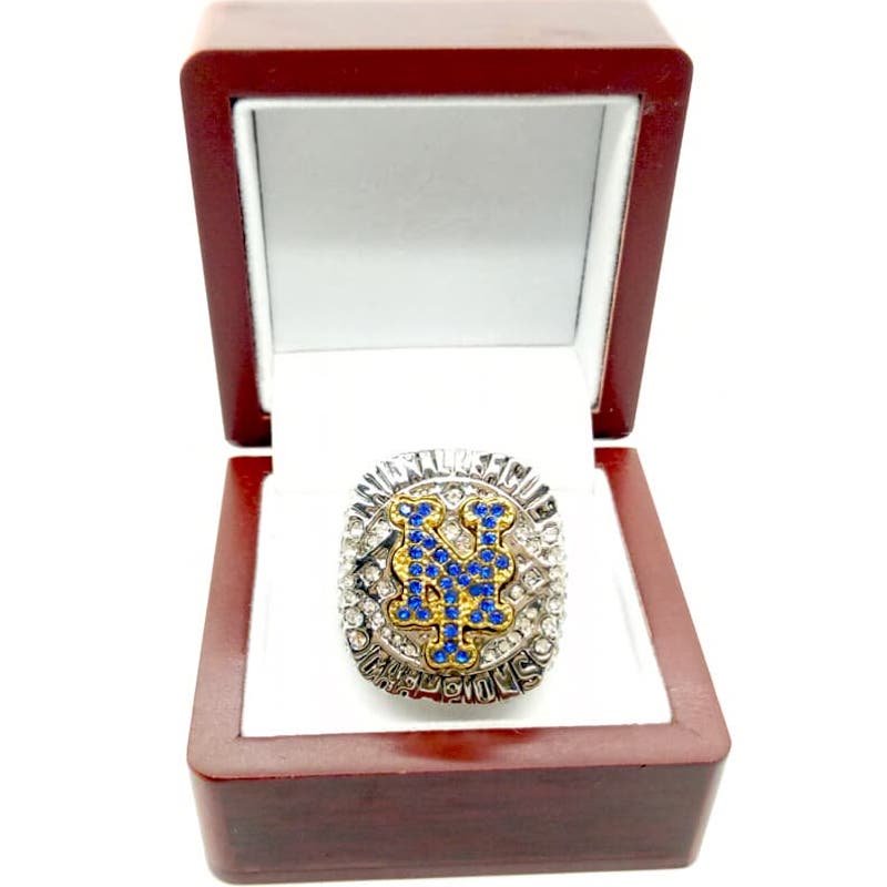 2015 NEW YORK METS Silver Championship Ring-Wright-Size 8-13-With Box