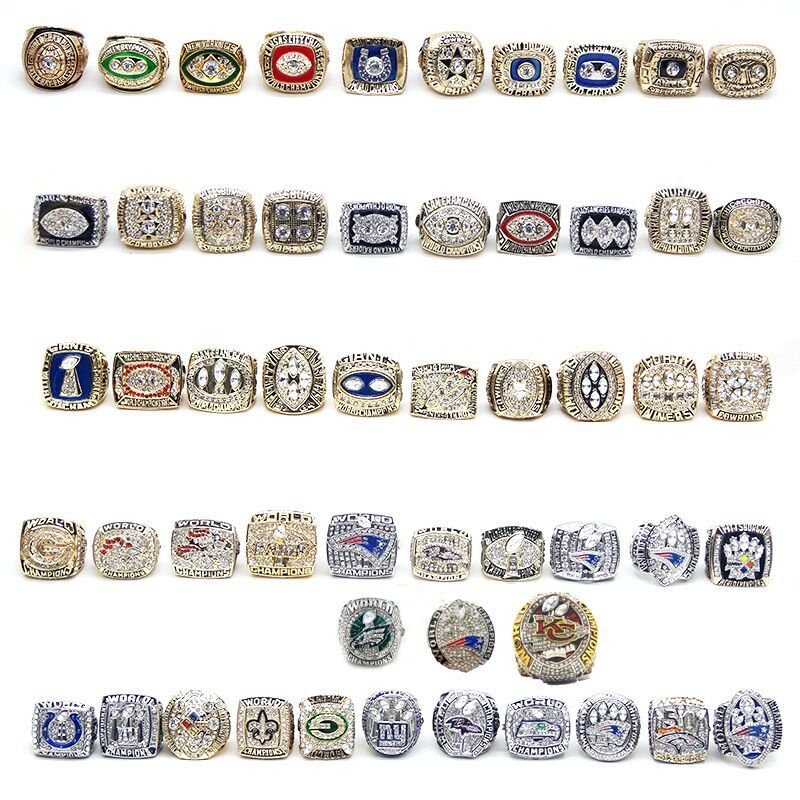 54 Pieces NFL Championship Rings Size 11-No Box-Fans Collection