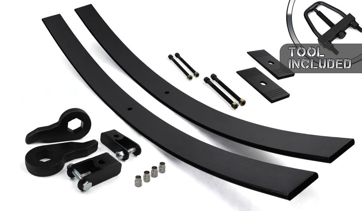 1988-2000 K1500 K2500 K3500 Complete 3" Add a Leaf Lift Level Kit Shims ...