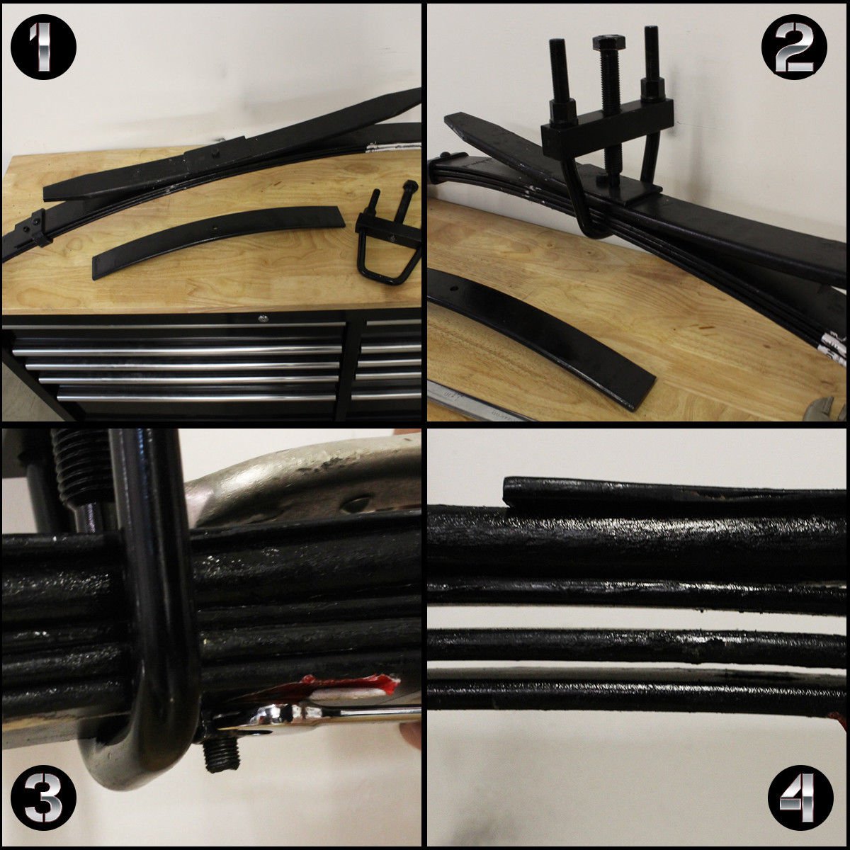 1983-2011 Ford Ranger 2WD 4WD 1.5-2" Lift Short helper springs Add-a ...