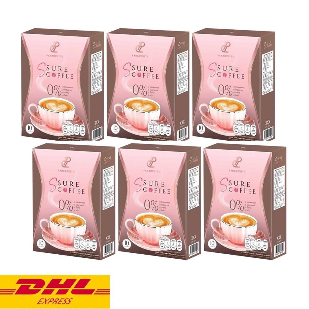 6x S Sure Coffee Instant Powder Mix Pananchita Control Hunger Low