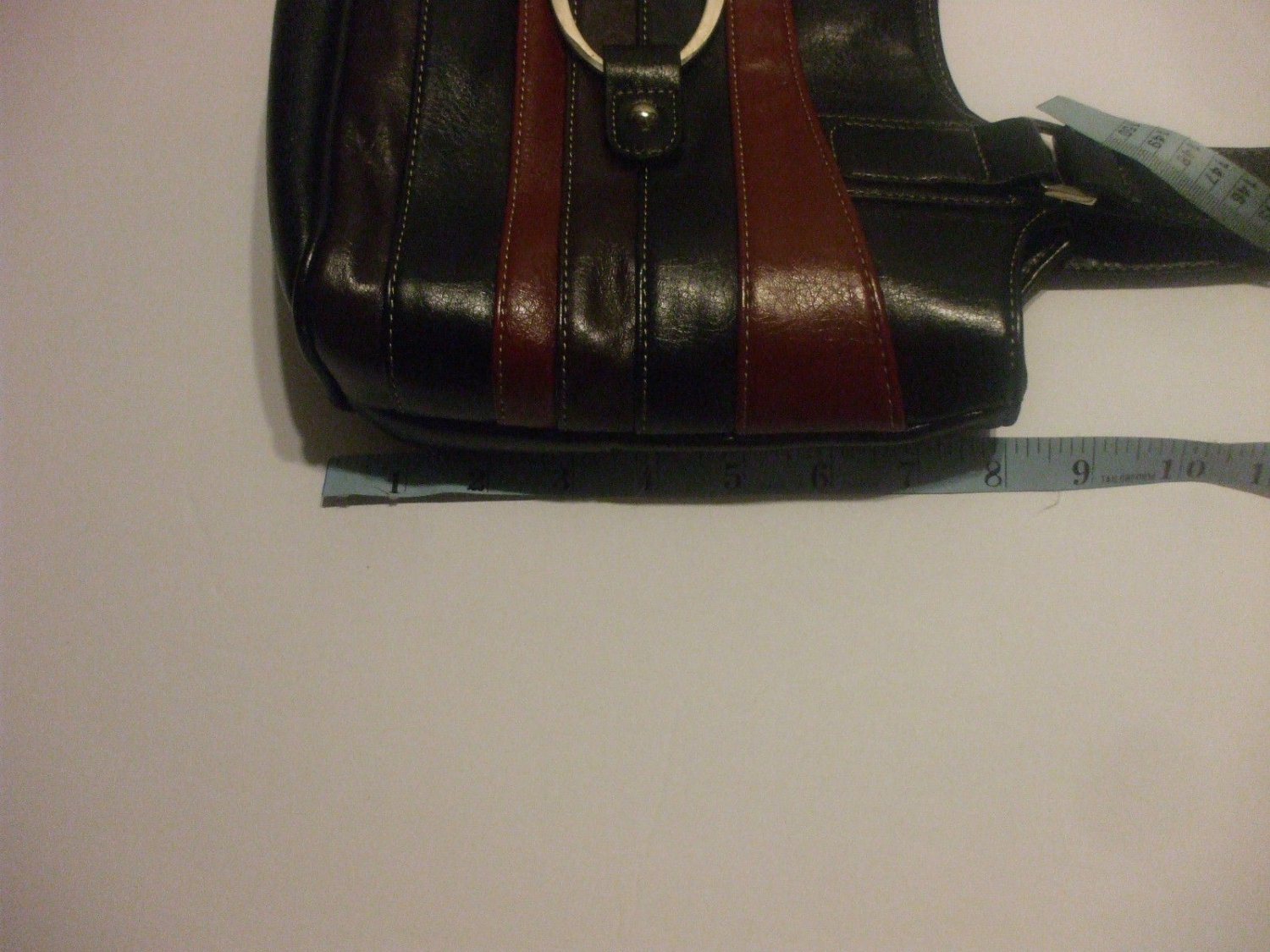 D Fusion Black Leather Purse