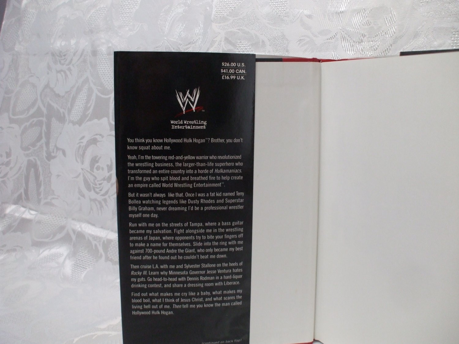Hollywood Hulk Hogan Autobiography Hardcover With Dust Jacket