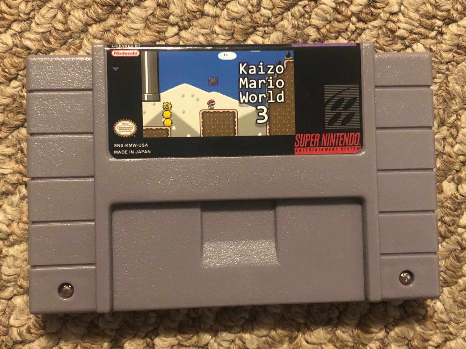 Kaizo Mario World 3 Super Nintendo SNES Video Game. Super Mario World!
