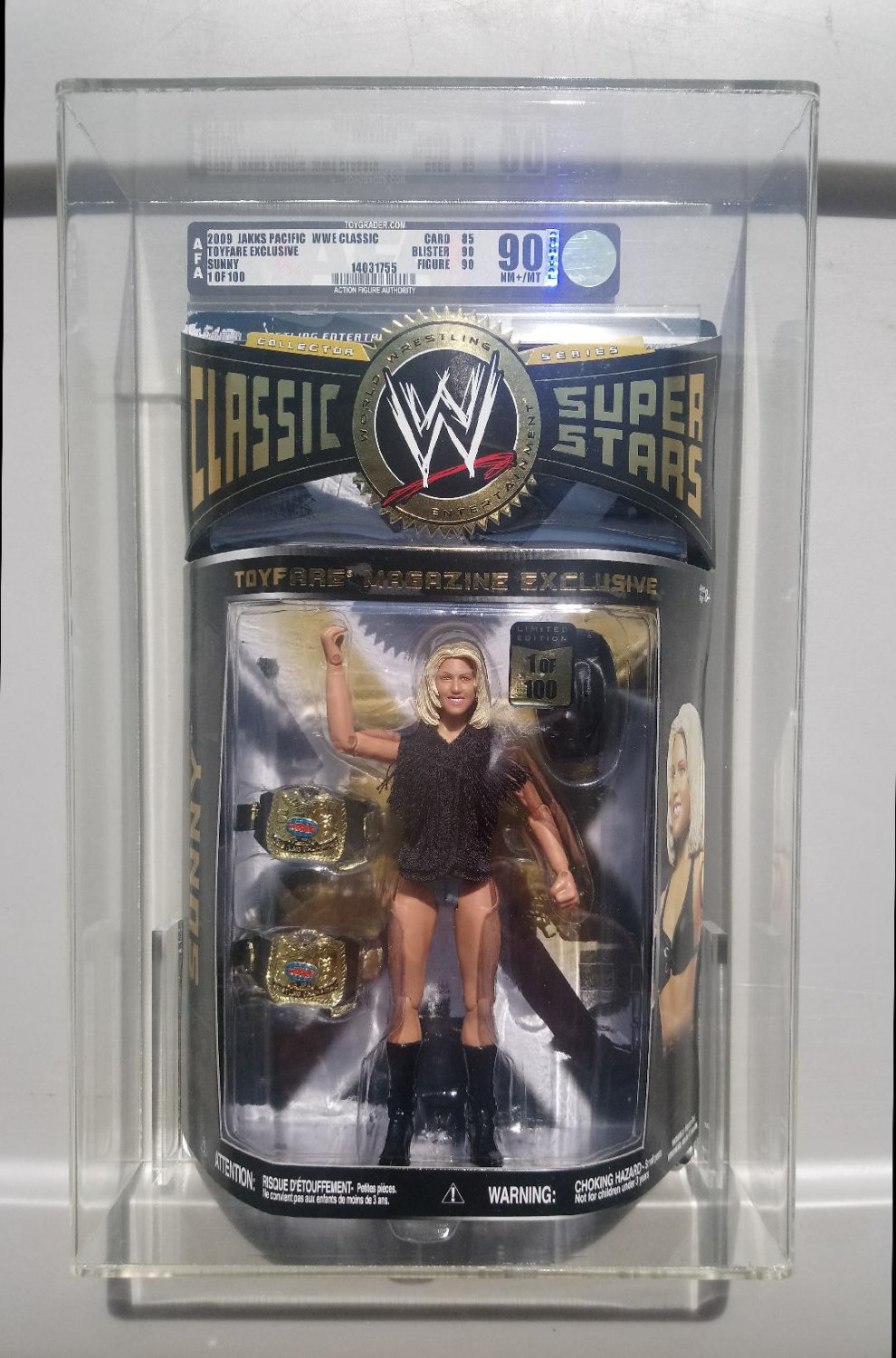 wwe/wwf ljn classic superstars 1 of 100 afa graded 90 sunny wrestling ...